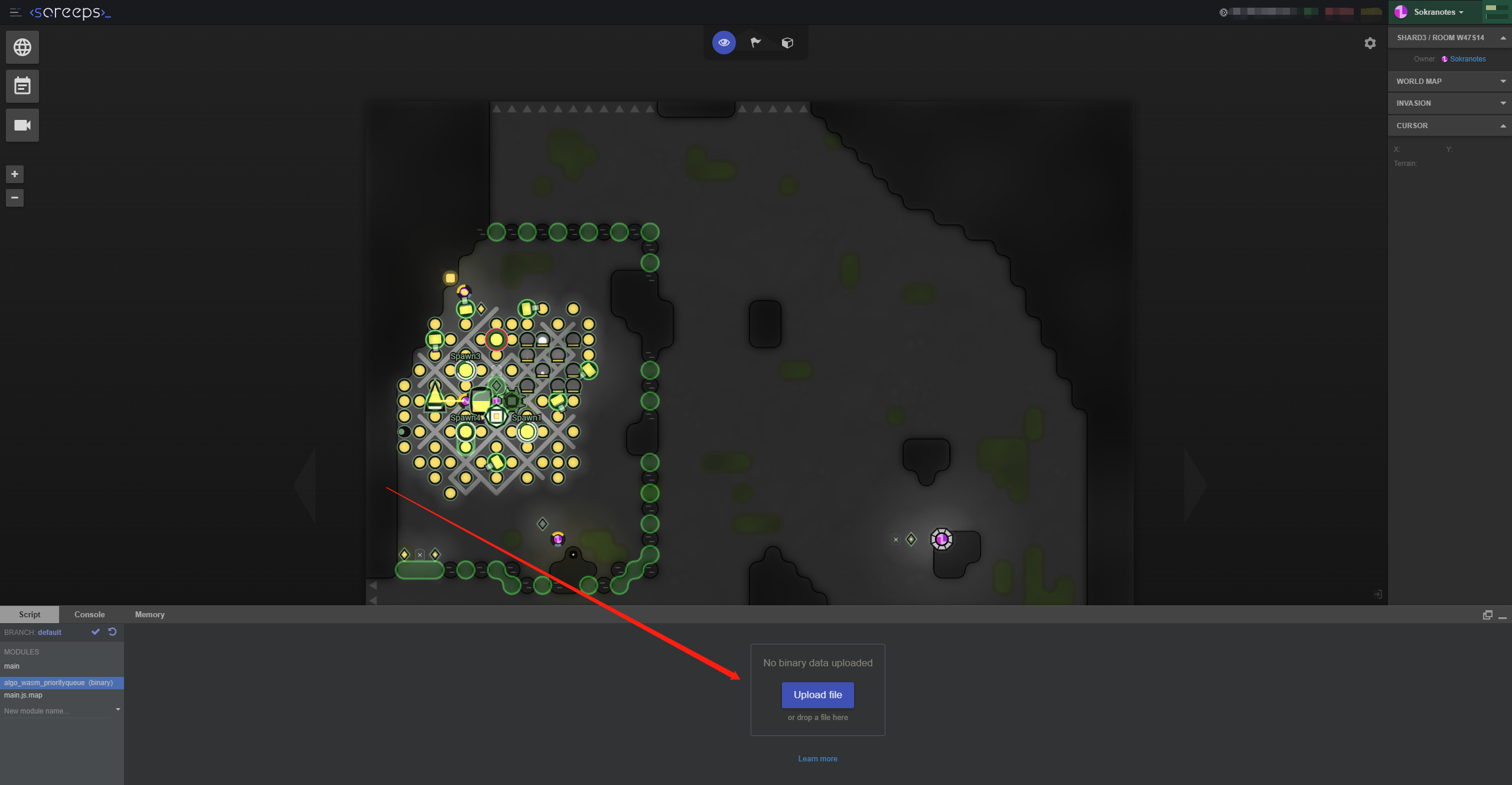 Screeps 63抠位置自动布局 使用教程 | Sokranotes